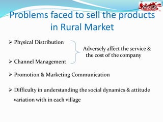 Coca Cola india’s thirst for rural market | PPTX