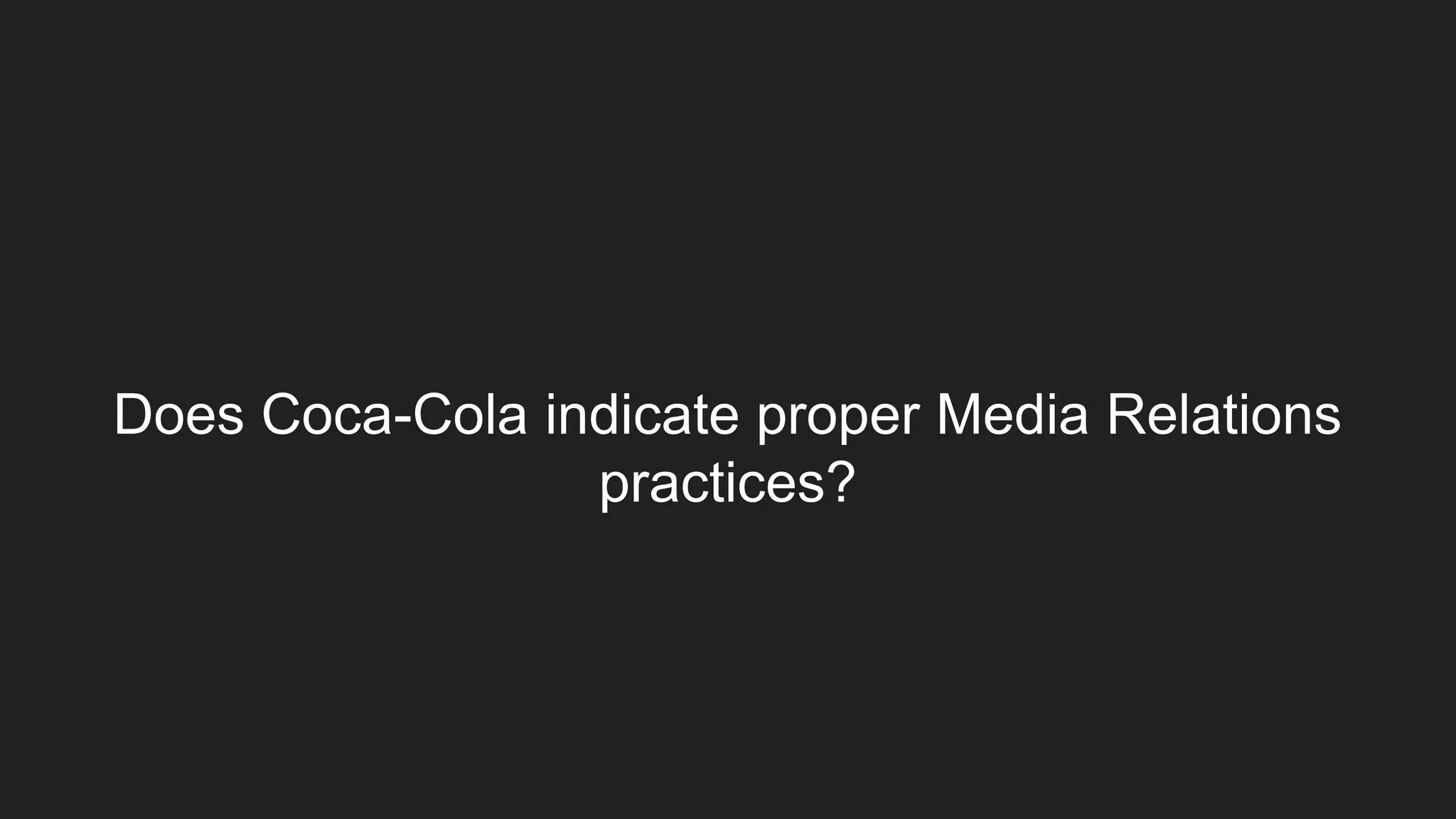 Coca Cola Presentation Audit | PPT