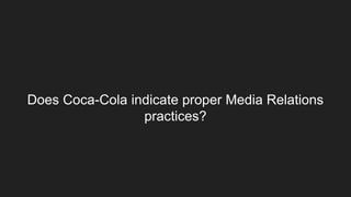 Coca Cola Presentation Audit | PPTX