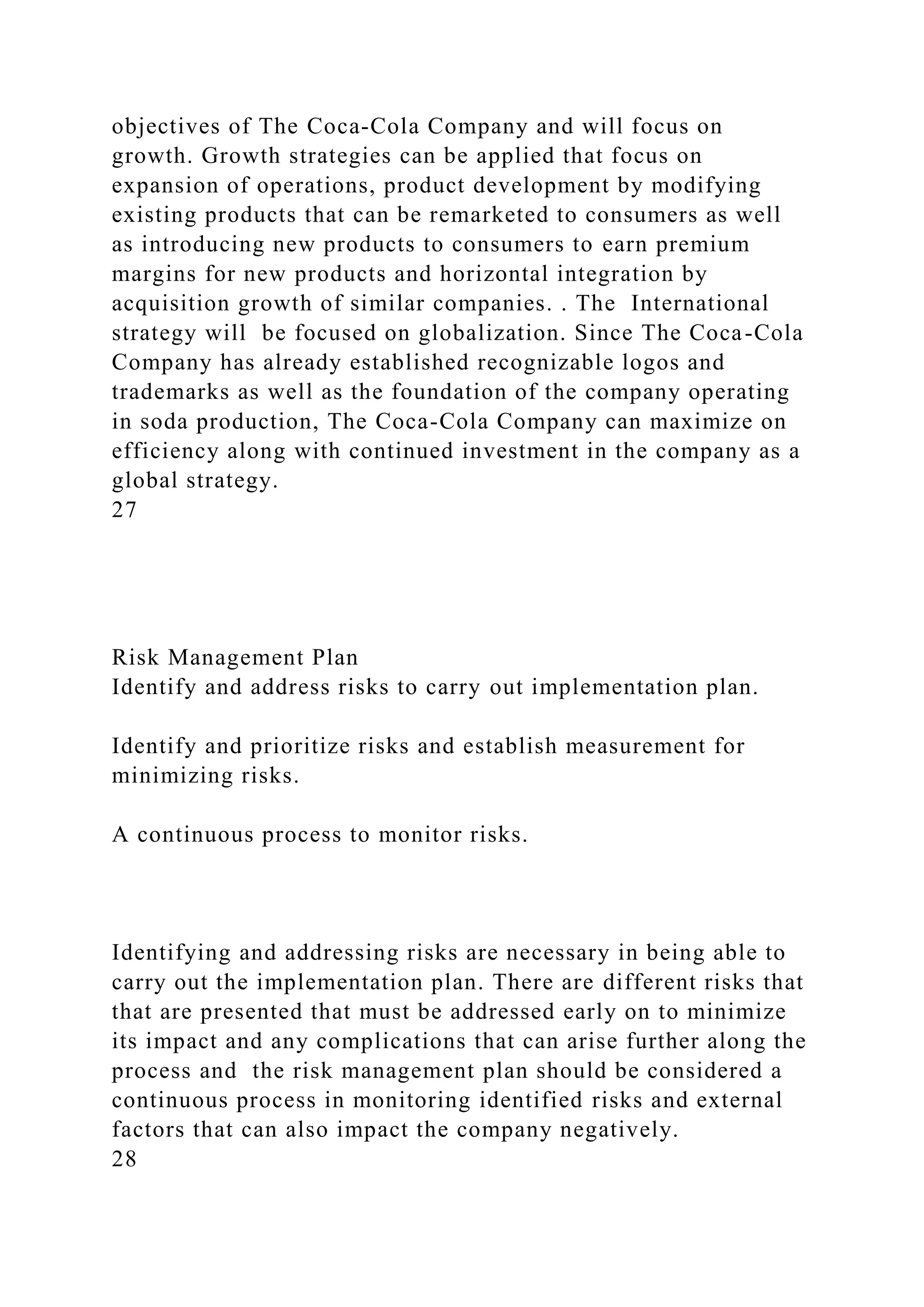 Coca-Cola Strategic Analysis ImplementationSTR581.docx