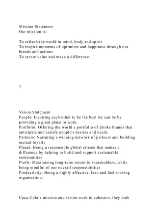 Coca-Cola Strategic Analysis ImplementationSTR581.docx