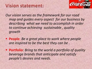 Coca cola strategic management | PPTX