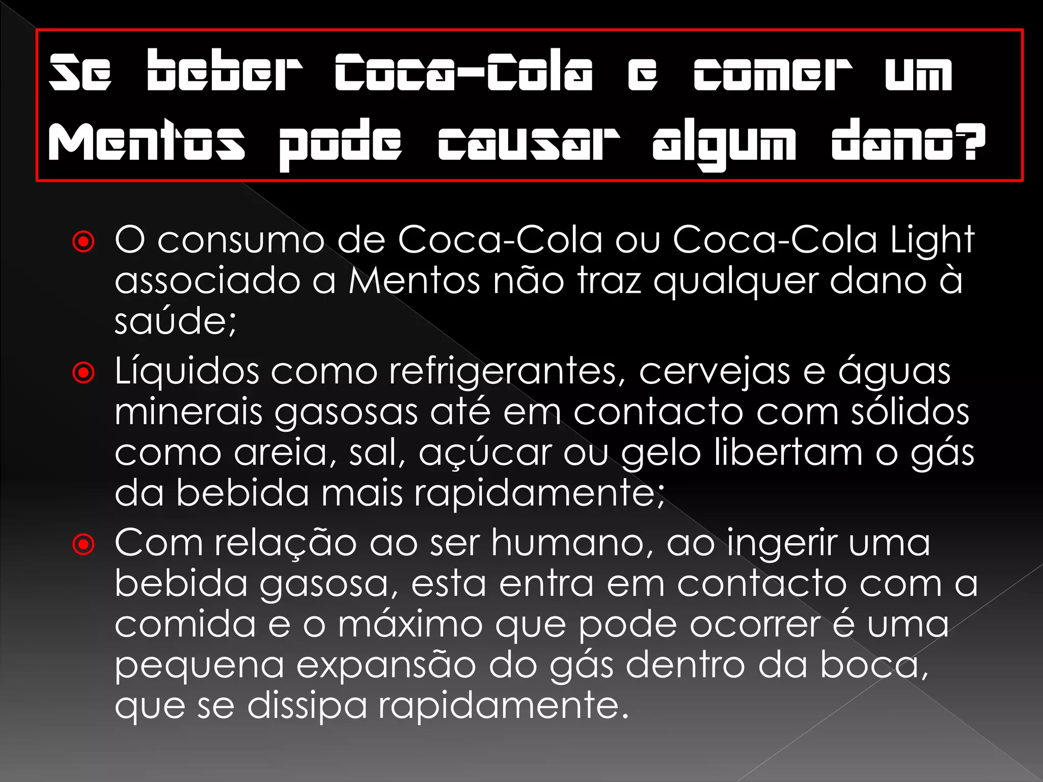 Coca cola vs mentos | PPT