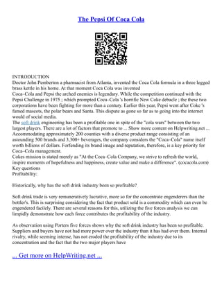 Coca-Cola Wars | PDF