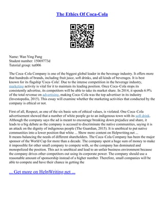 Coca-Cola Wars | PDF