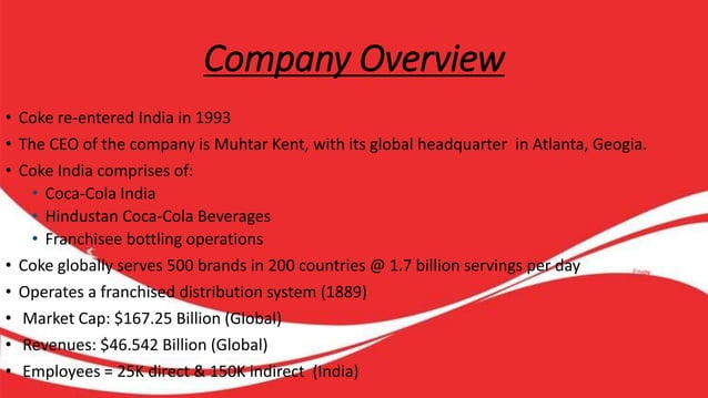 Sales and Distribution of Coca cola | PPTX