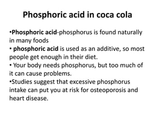 The Impacts of Coca Cola | PPTX