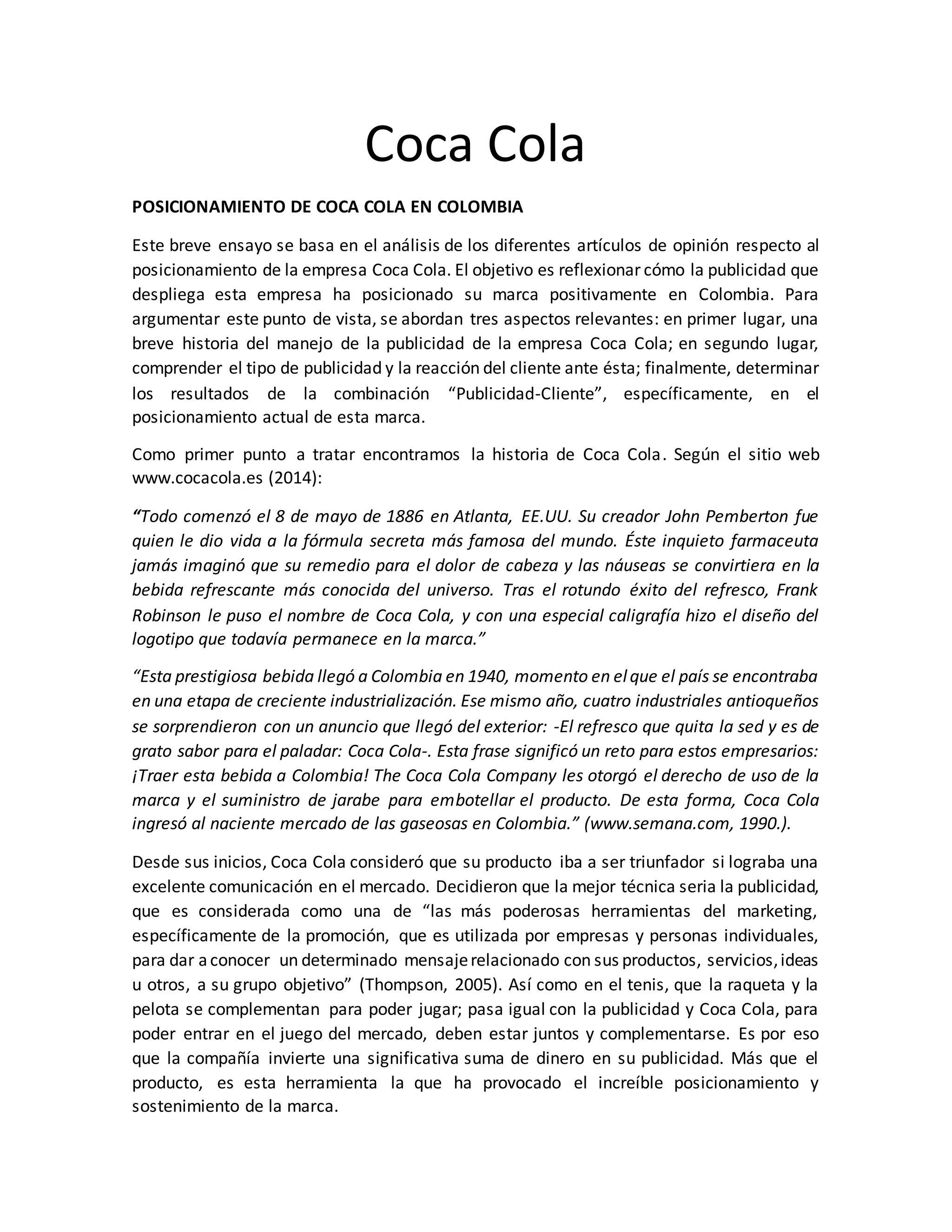 Coca cola | DOCX