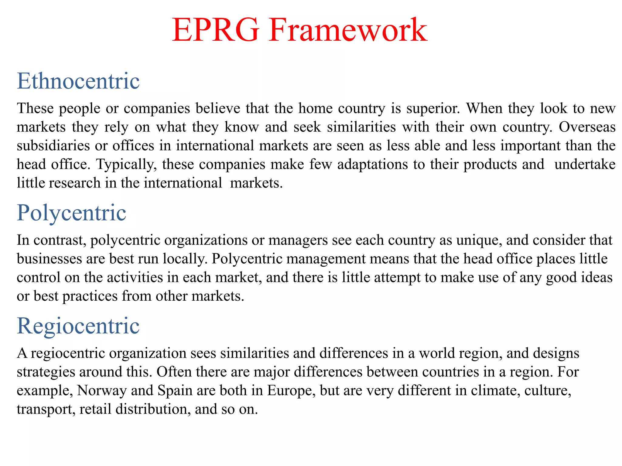 Cocacola (EPRG Model and Level of Strategic Planning) | PPTX