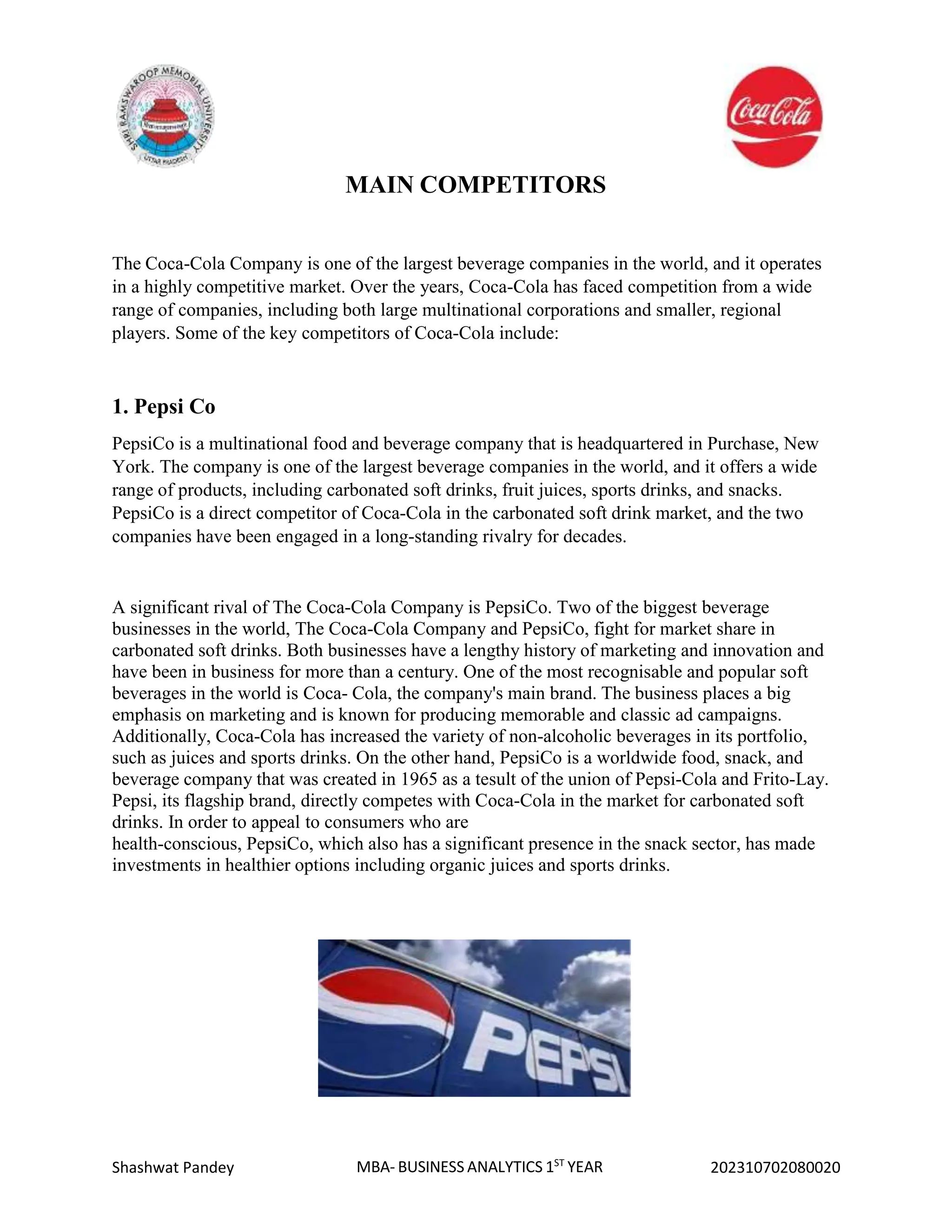 coca cola factory report that is in lucknow we had a | DOCX