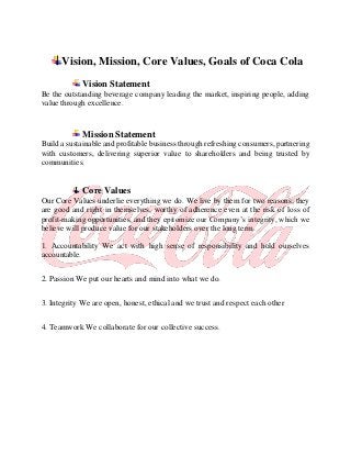 Strategic Management of Coca Cola Company | PDF