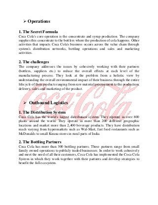 Strategic Management of Coca Cola Company | PDF