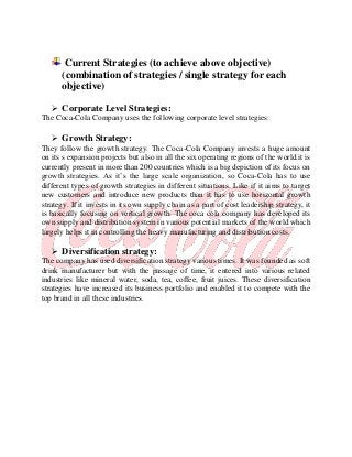 Strategic Management of Coca Cola Company | PDF