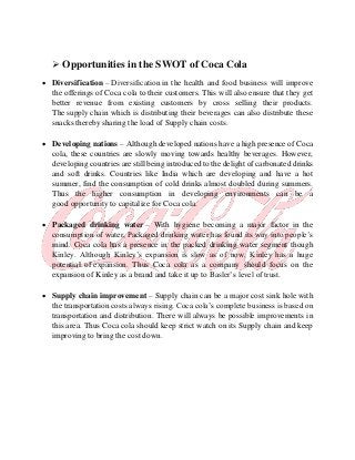 Strategic Management of Coca Cola Company | PDF