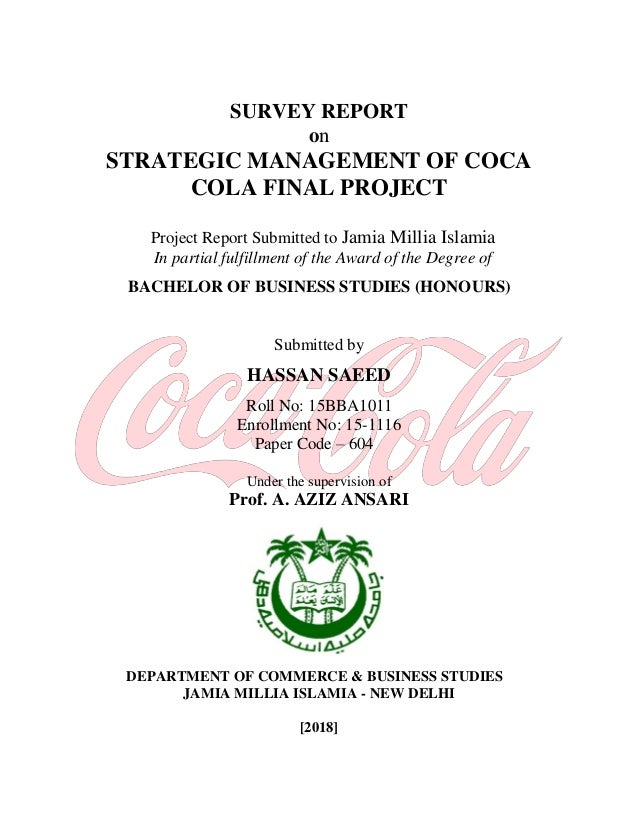 Strategic Management of Coca Cola Company | PDF