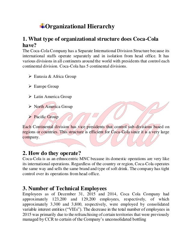 Strategic Management of Coca Cola Company | PDF