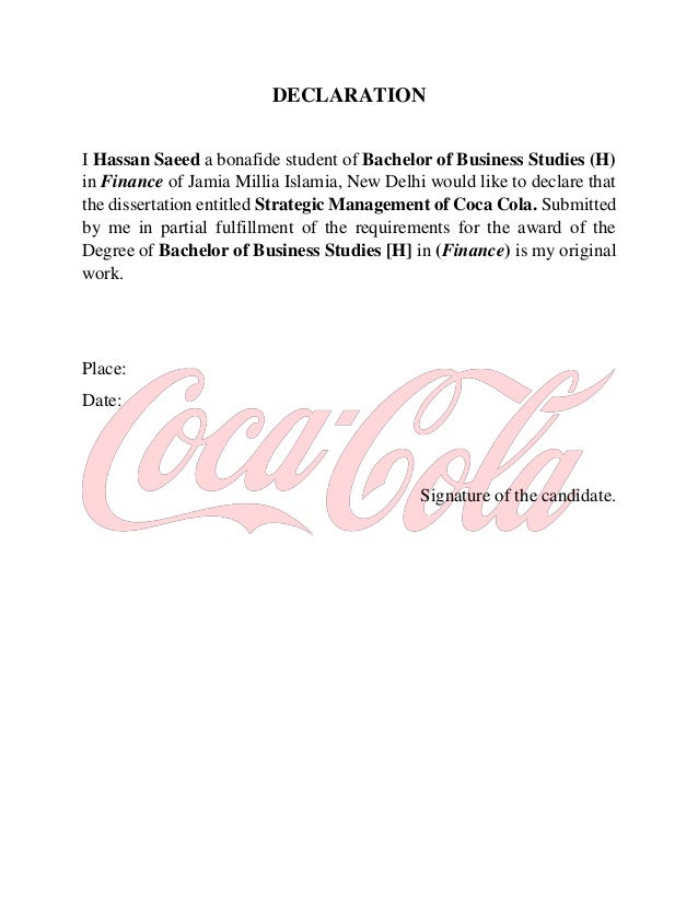 Strategic Management of Coca Cola Company | PDF