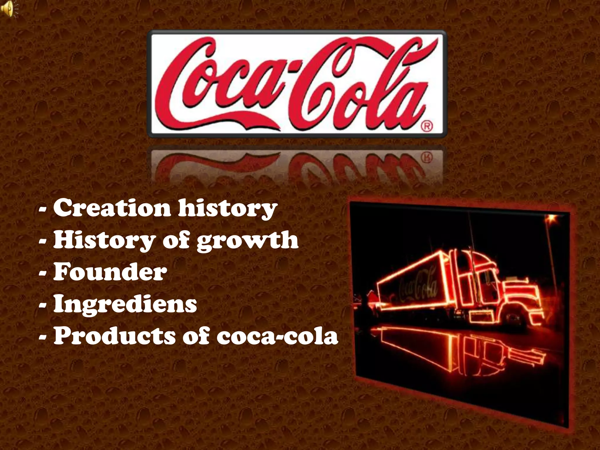 The story of Coca Cola - Creative Science | PPTX | Alcoholic Beverages ...