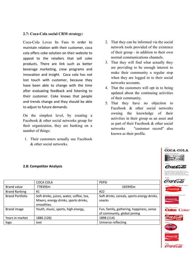 Coca cola brand audit | DOCX