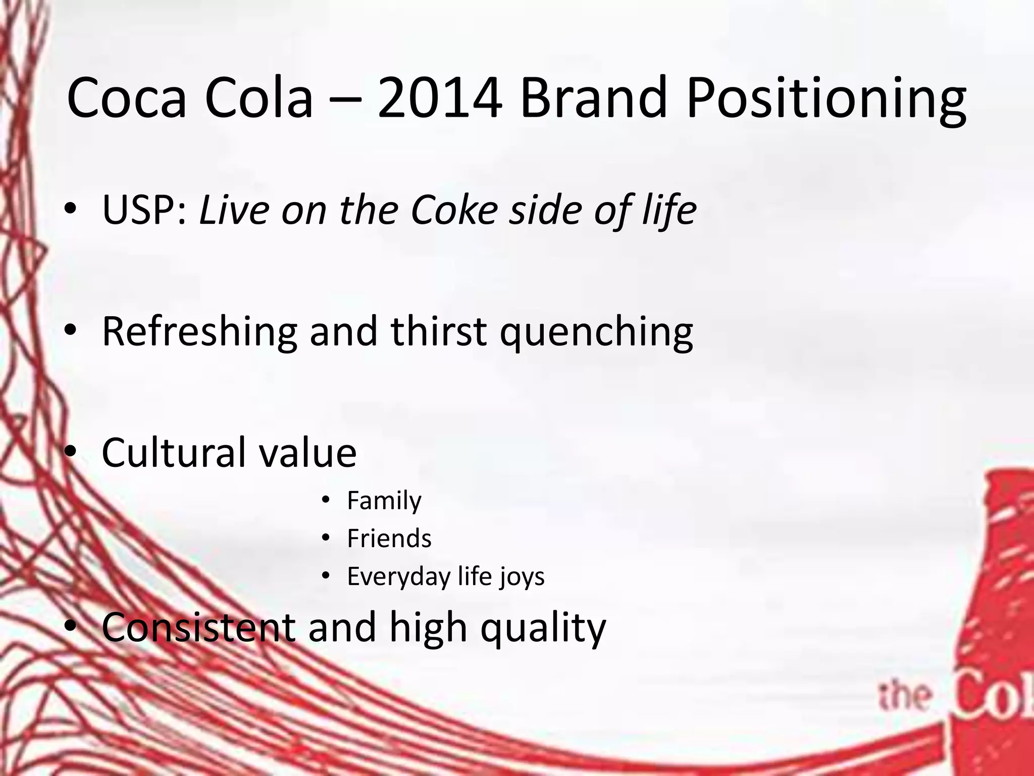 Coca Cola Brand Positioning and Differentiation | PPTX