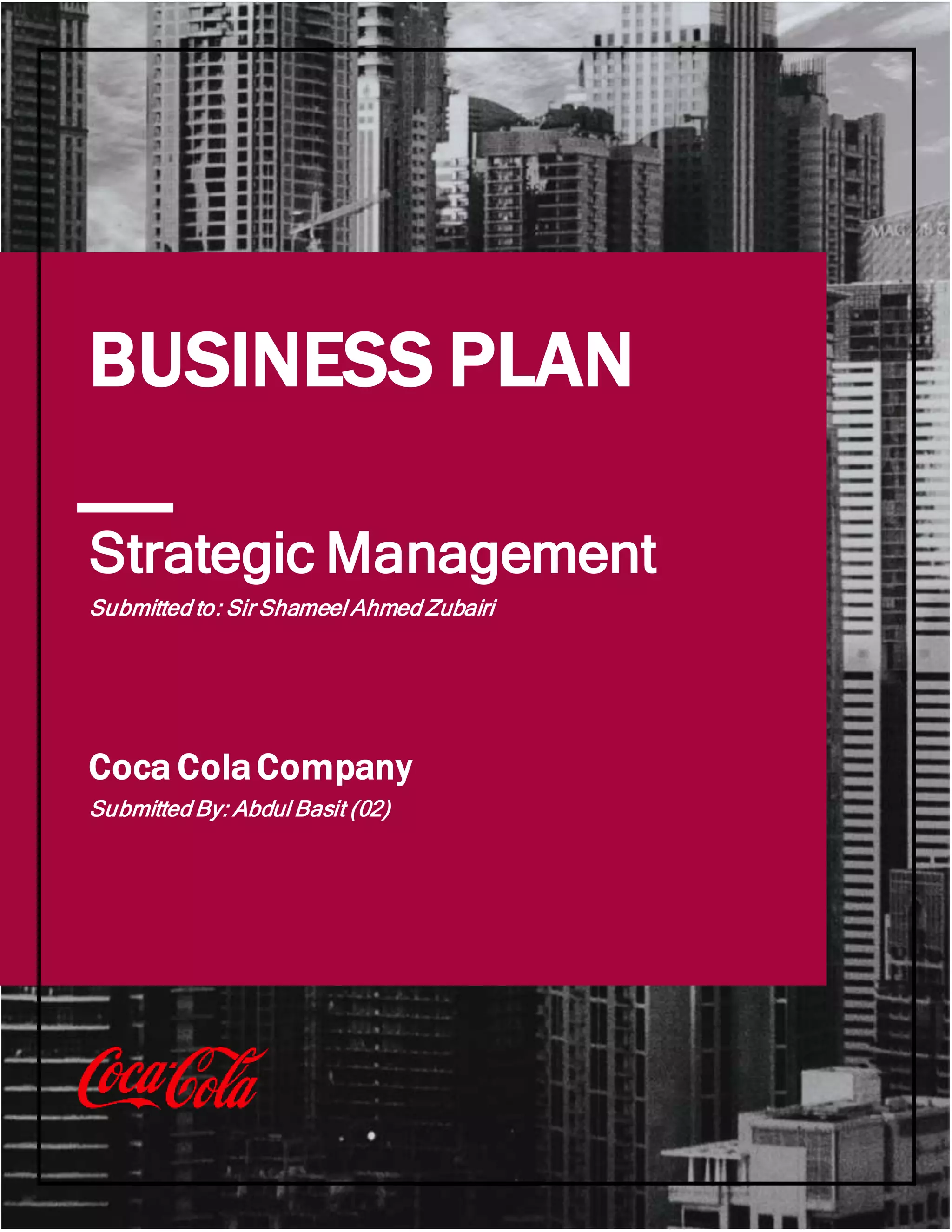 Coca cola business plan | DOCX