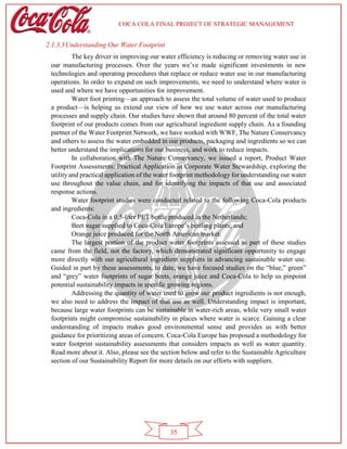 Coca Cola Company Strategic Management Project ( A Comprehensive ...