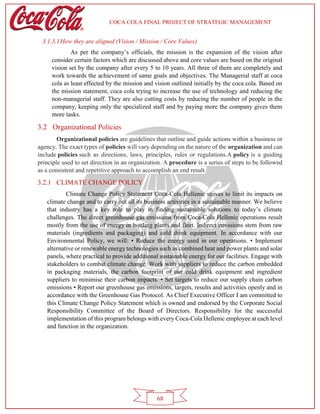 Coca Cola Company Strategic Management Project ( A Comprehensive ...