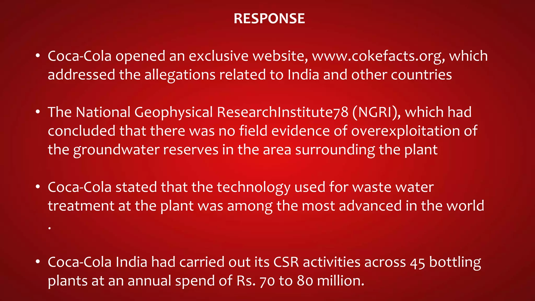 Coca cola csr | PPTX