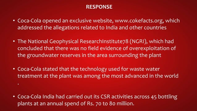 Coca cola csr | PPTX