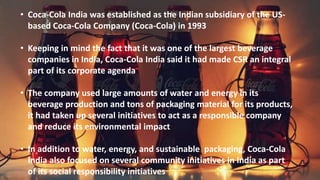 Coca cola csr | PPTX