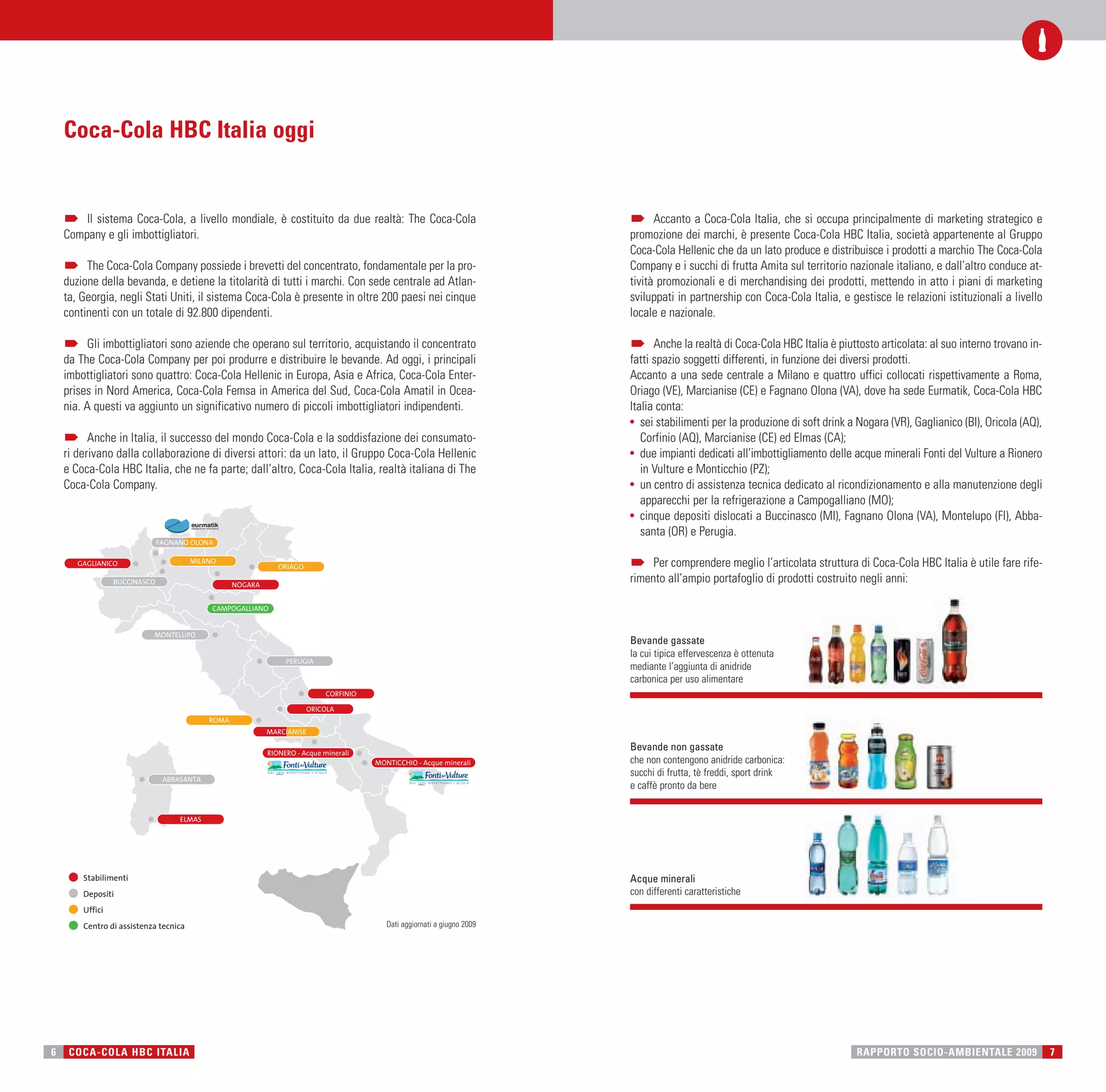 Coca Cola HBC Italia: RAPPORTO SOCIO-AMBIENTALE 2009-2010 | PDF