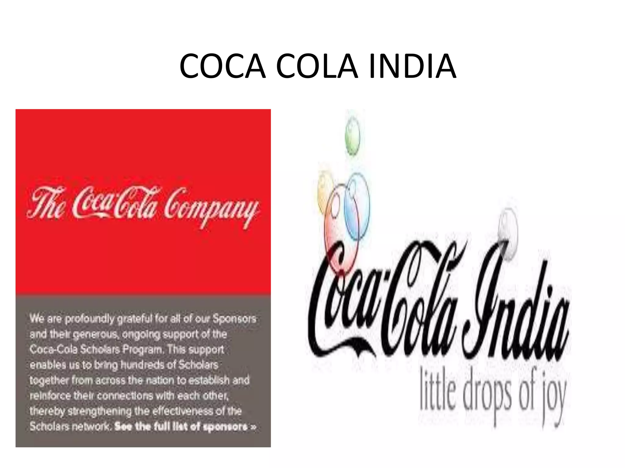 Coca cola india | PPTX