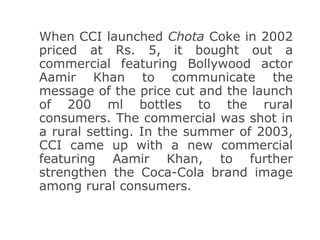 Coca Cola India€ ’²S Thirst For Rural Marketing | PPT | Business ...