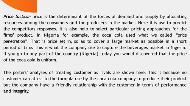 Coca Cola Nigeria2023 .pptx | Commodities | Economy