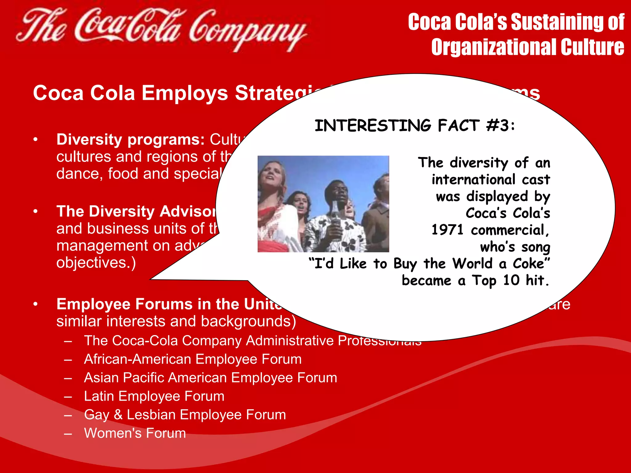 Coca Cola Organizational Culture | PPTX