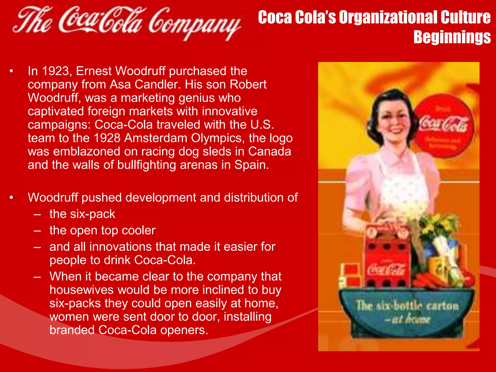 Coca Cola Organizational Culture | PPTX