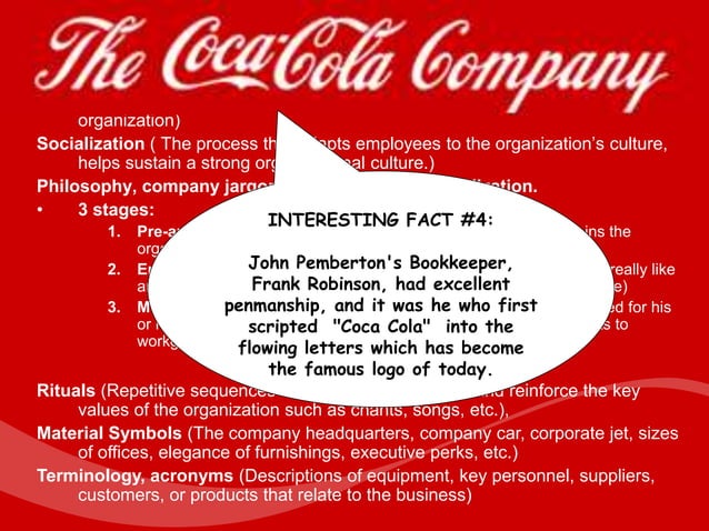 Coca Cola Organizational Culture | PPTX