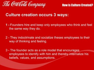 Coca Cola Organizational Culture | PPTX