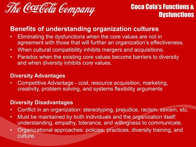 Coca Cola Organizational Culture | PPTX
