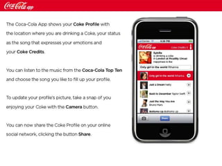 Coca-Cola App for Mobile App Challenge 2011 by Parisi Labs | PPTX