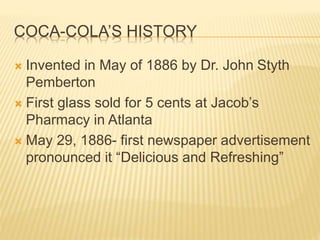 Coca cola presentation | PPTX