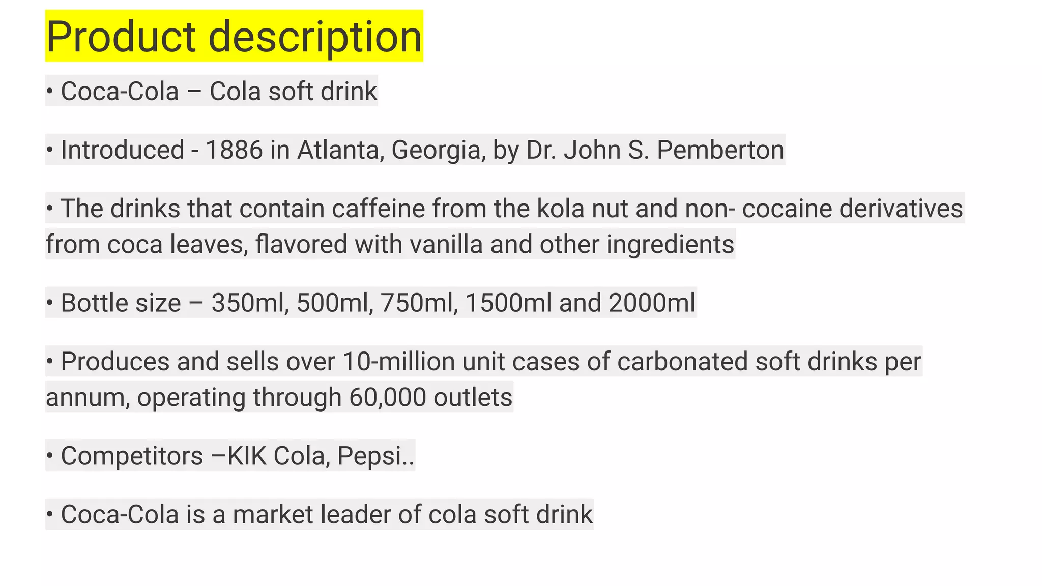 Coca cola product life cycle | PDF
