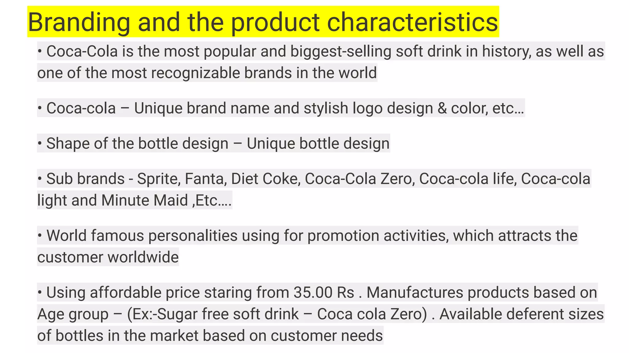 Coca cola product life cycle | PDF