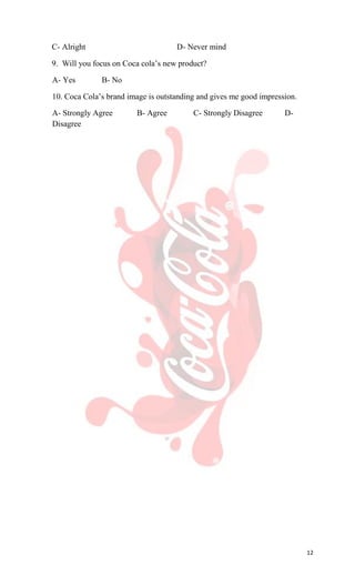 Coca cola project | PDF