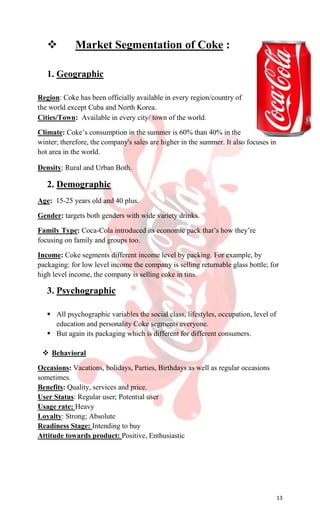 Coca cola project | PDF