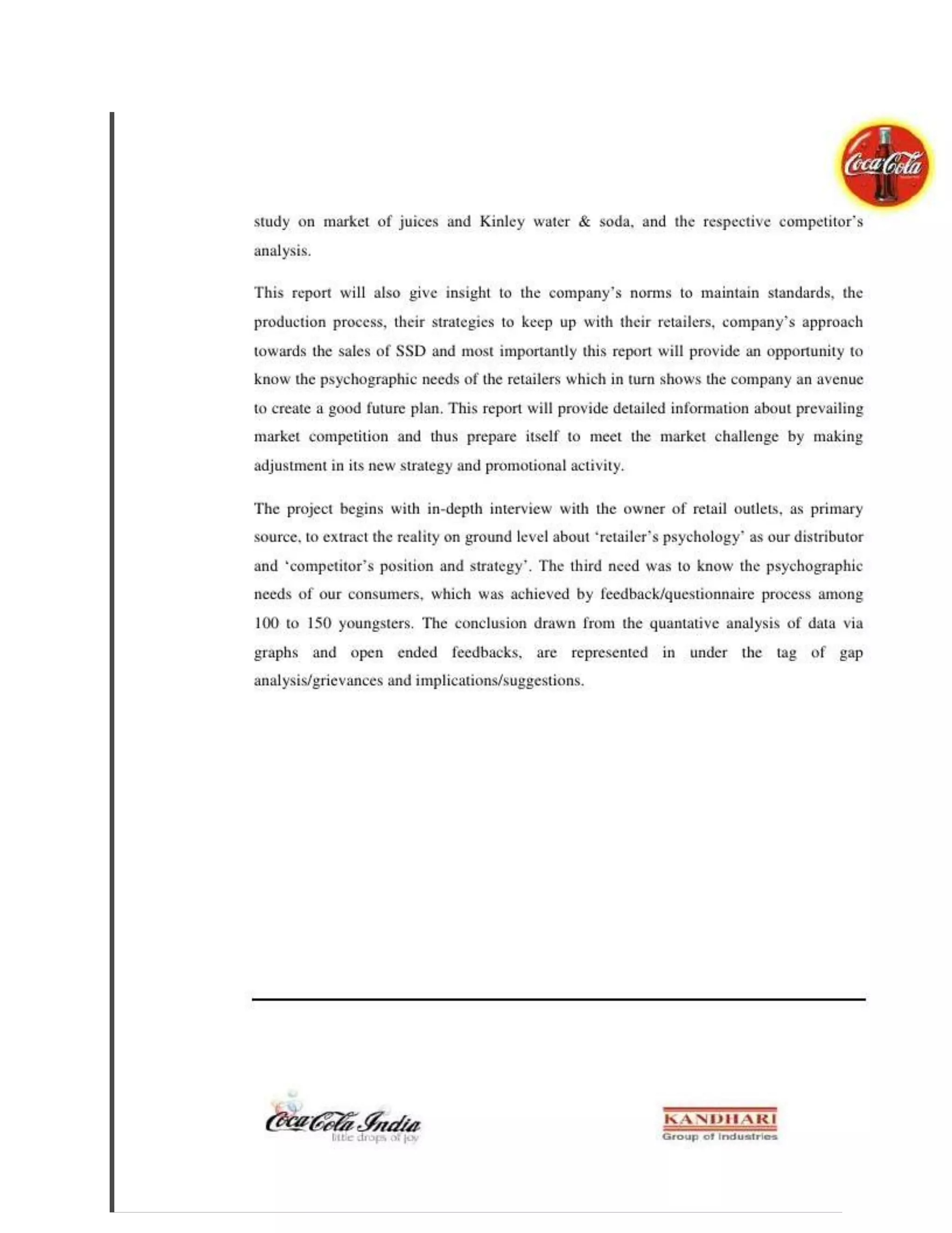 Coca cola report | DOCX