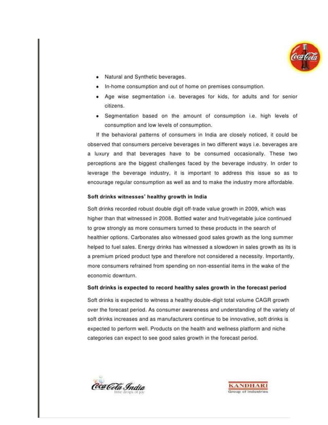 Coca cola report | PDF