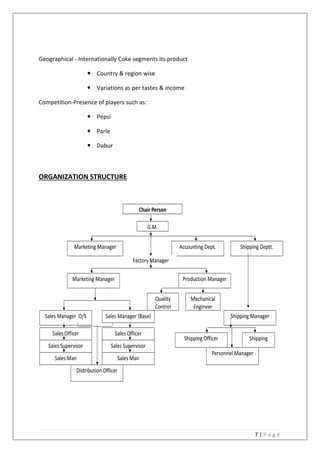 Coca cola sales and distribution | PDF