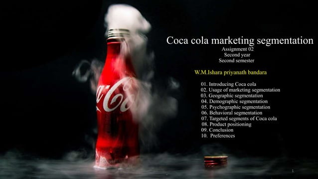 Coca cola segmentation ( | PPTX | Business | Business and Finance