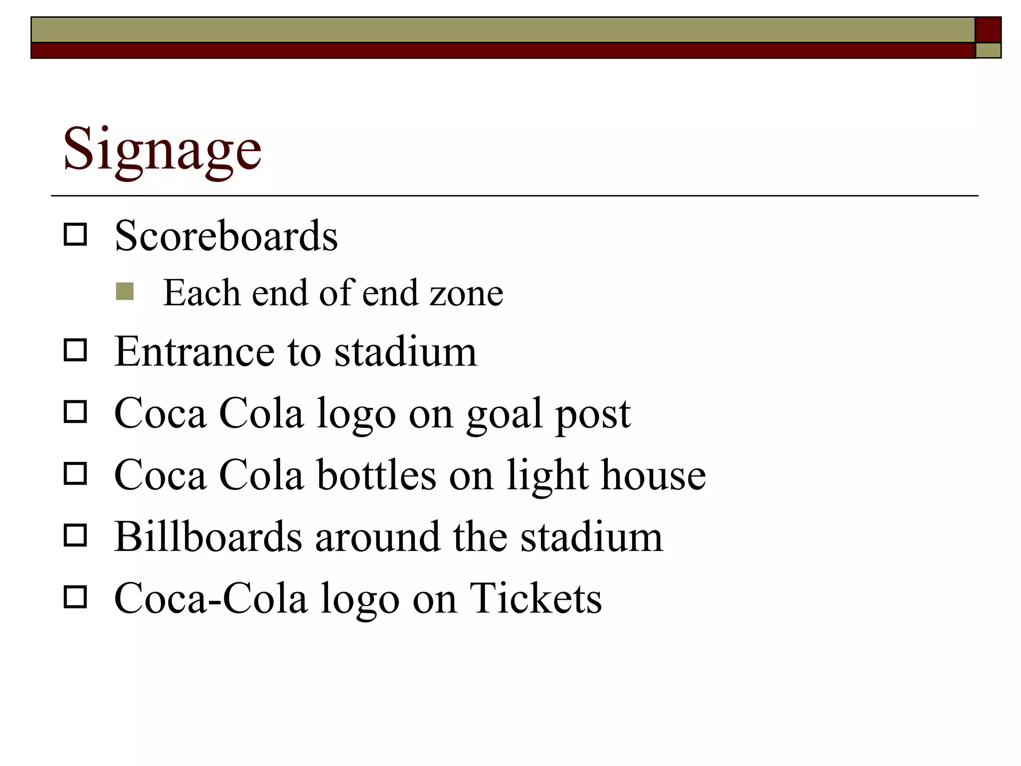 Coca Cola Sponsorship | PPT